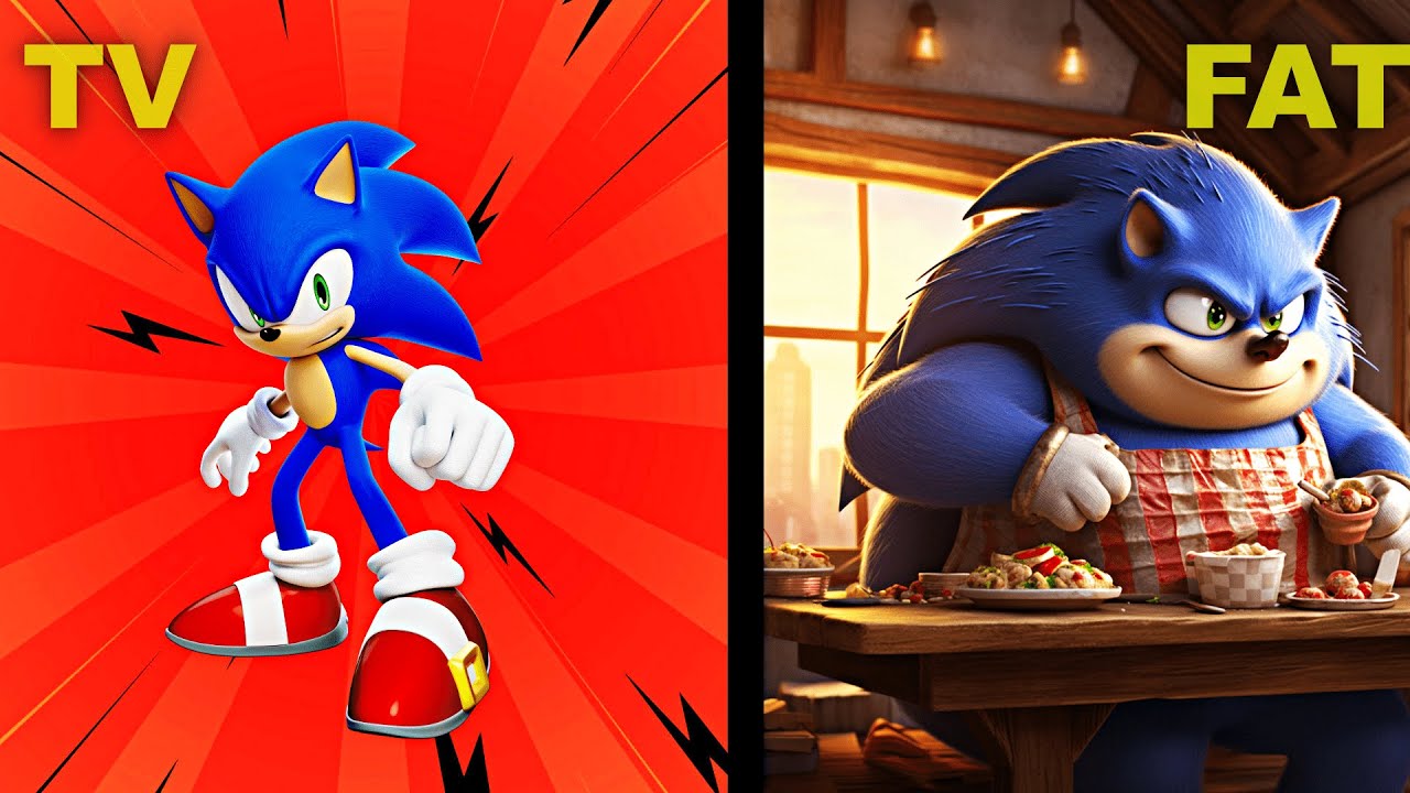 SONIC the Hedgehog CHARACTERS as FAT 2023 - YouTube