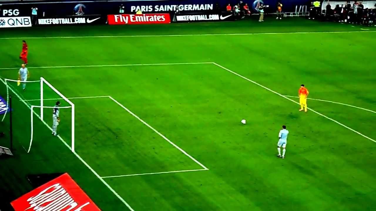 Tir au but de Messi contre le PSG - YouTube