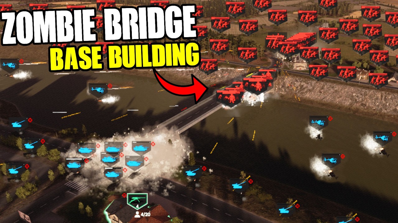I built Modern Army BRIDGE Defense in Terrifying ZOMBIE Base Building ...