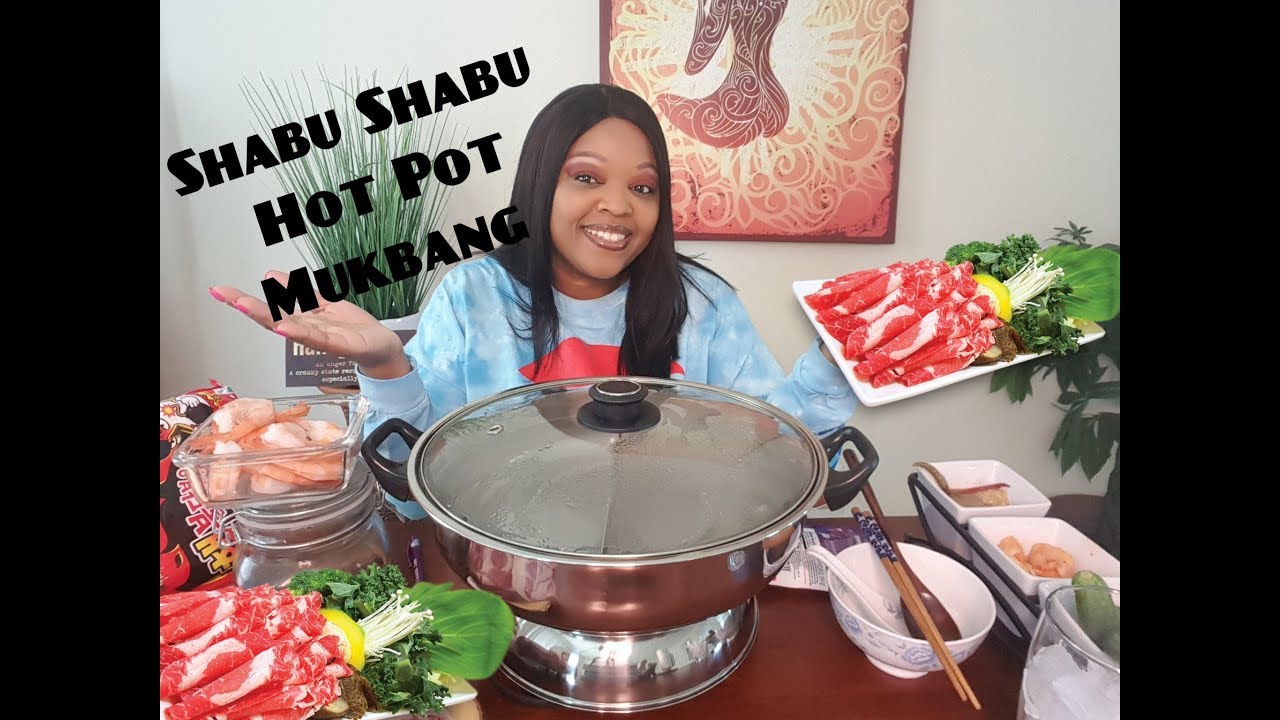 Shabu Shabu Hot pot Mukbang at home (eating show) - YouTube