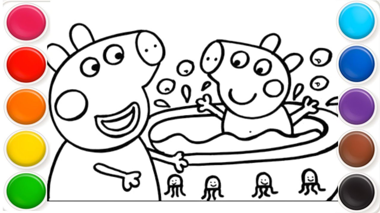 Peppa pig Drawing, painting, & coloring for kids & toddler | How to ...