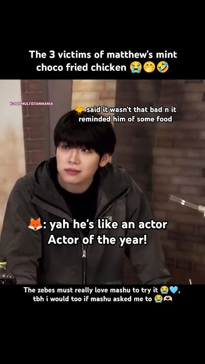 zb1 must really love Matthew to eat it, tbh i would too if Matt asked😭 ...