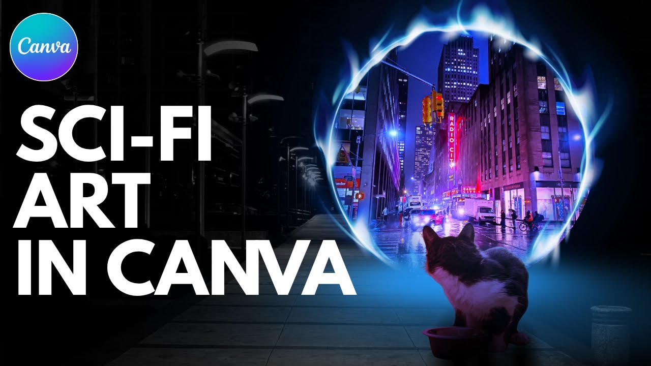 How to Create a Sci Fi Portal Photo Manipulation in Canva - YouTube