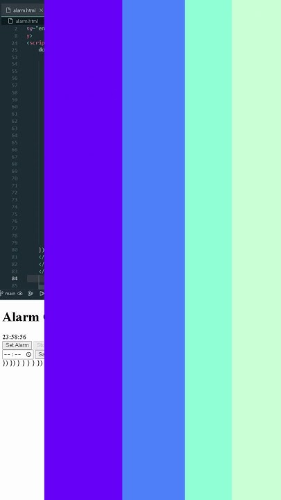 Alarm Clock Using Html Css Js Shorts Coding Youtube Youtubeshorts