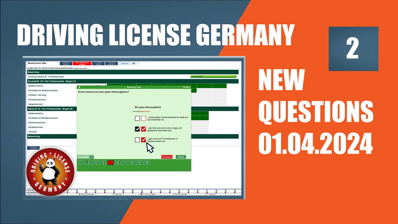 Driving License Germany New Questions after 1 April 2024! Part 2 - YouTube