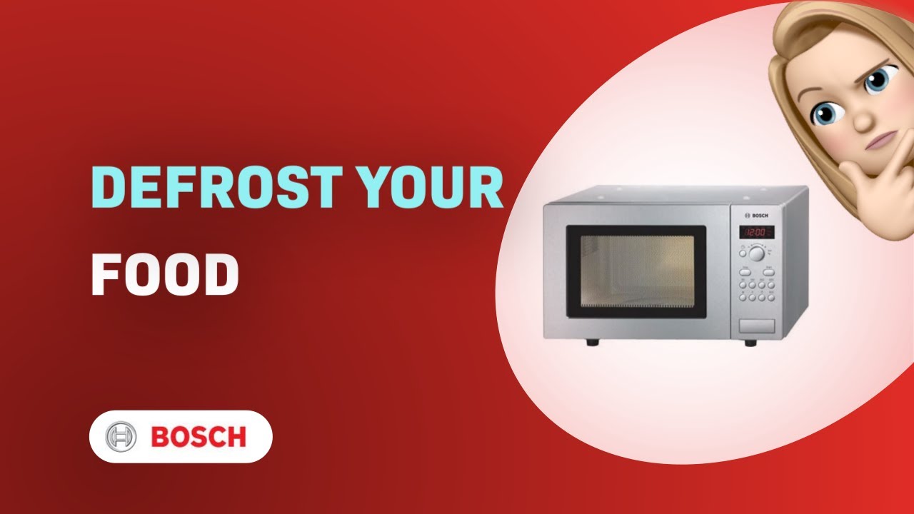 How to Defrost Food with Bosch HMT75M451B Microwave - YouTube