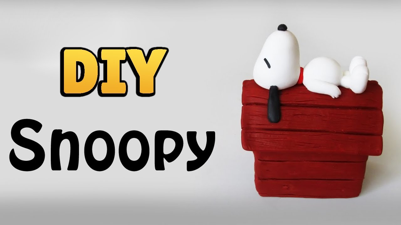 DIY: COMO FAZER O SNOOPY na Casinha em Biscuit (The Peanuts Tutorial ...