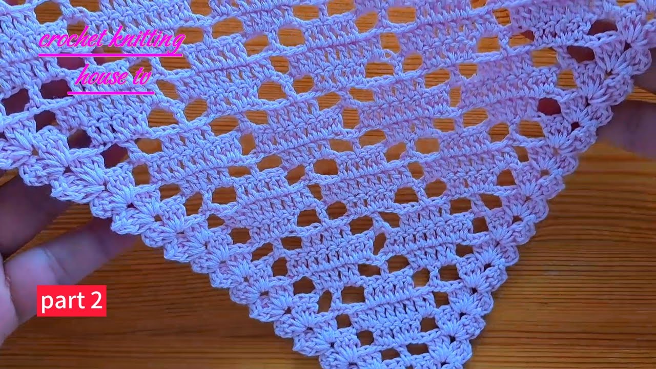 crochet châle débutant triangle facile et rapide vous allez l'adorer ...