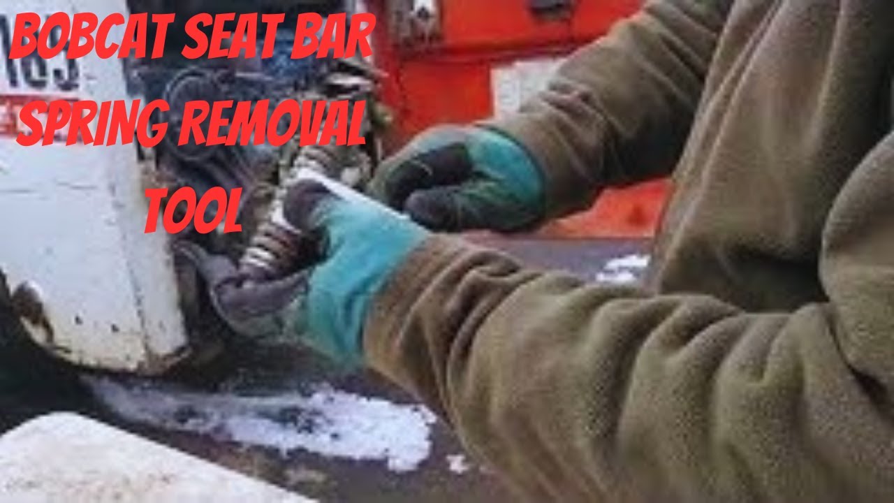 Bobcat skidsteer seat bar spring removal hack - YouTube