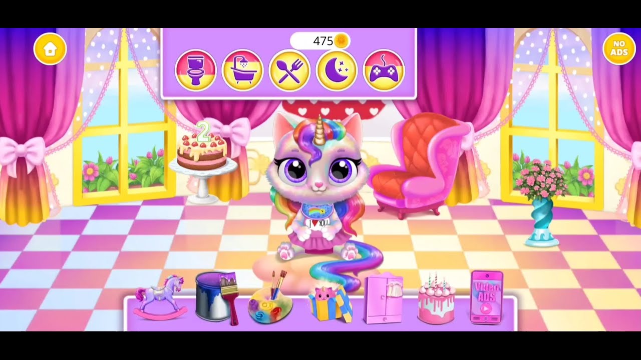 Twinkle Unicorn Cat Princess Gameplay - Virtual Pony Pet Care & Dress ...