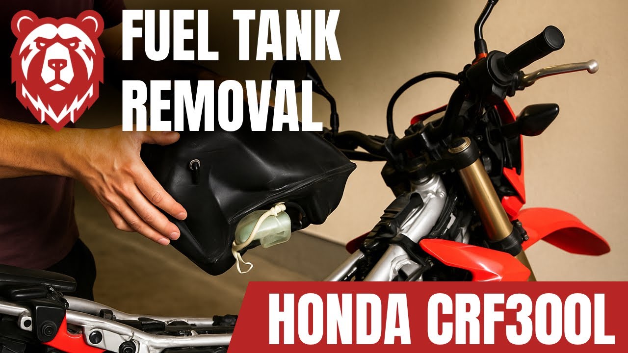 How to remove fuel tank CRF300L - YouTube