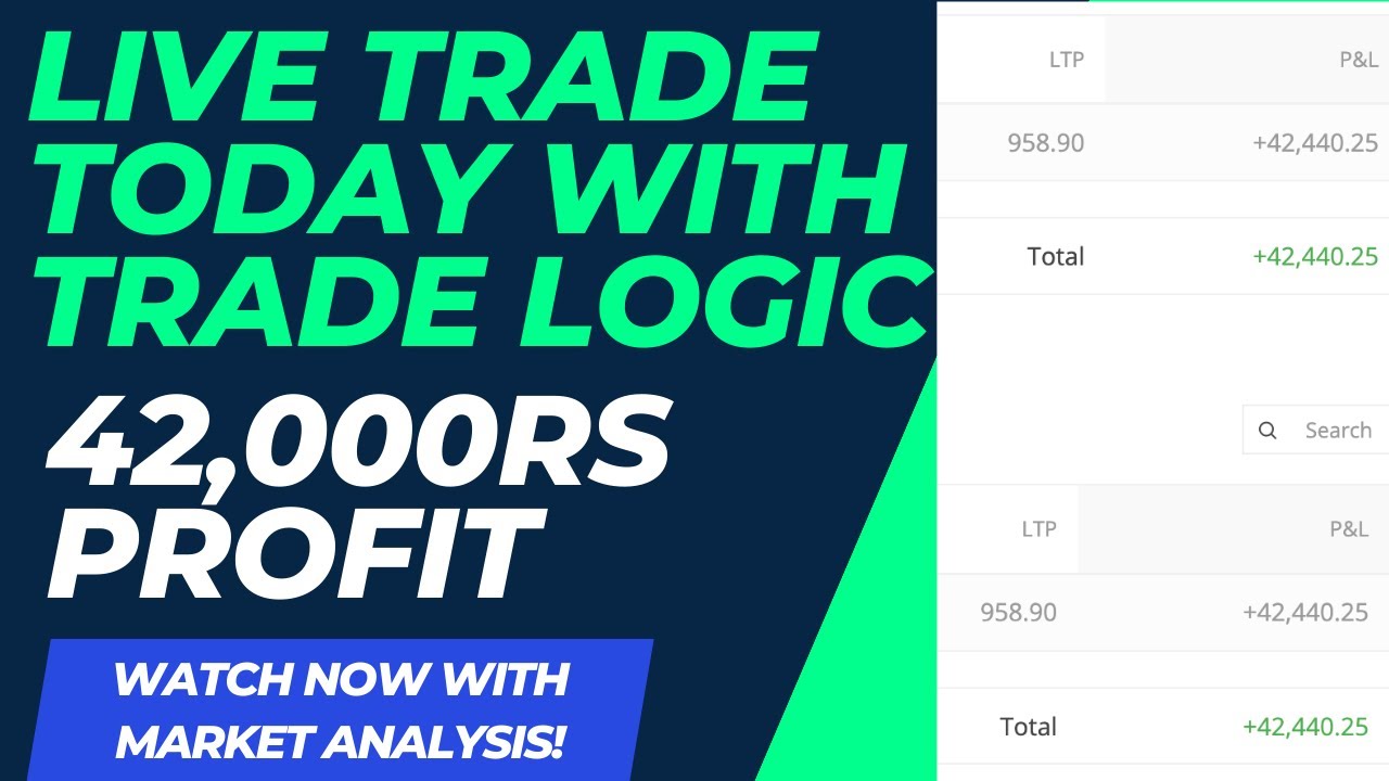 Live Intraday Trading Today : 42,000Rs Profit | Market Analysis | Trade ...