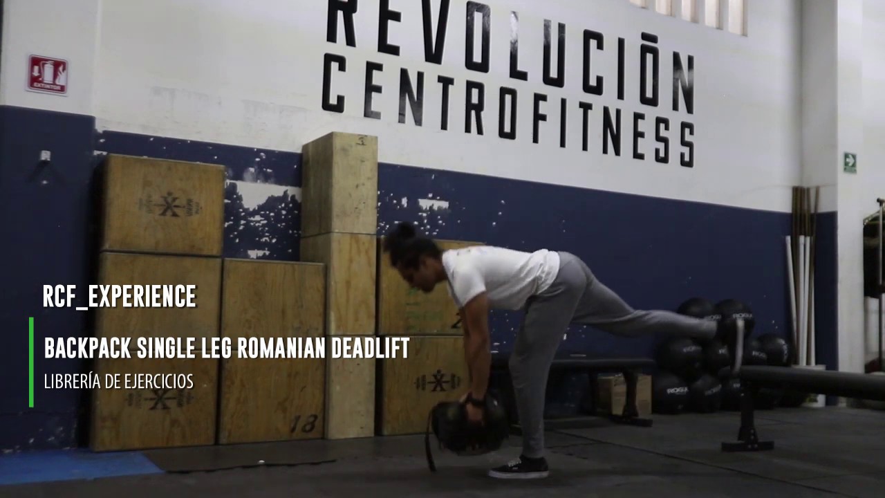 Backpack Single Leg Romanian Deadlift - YouTube