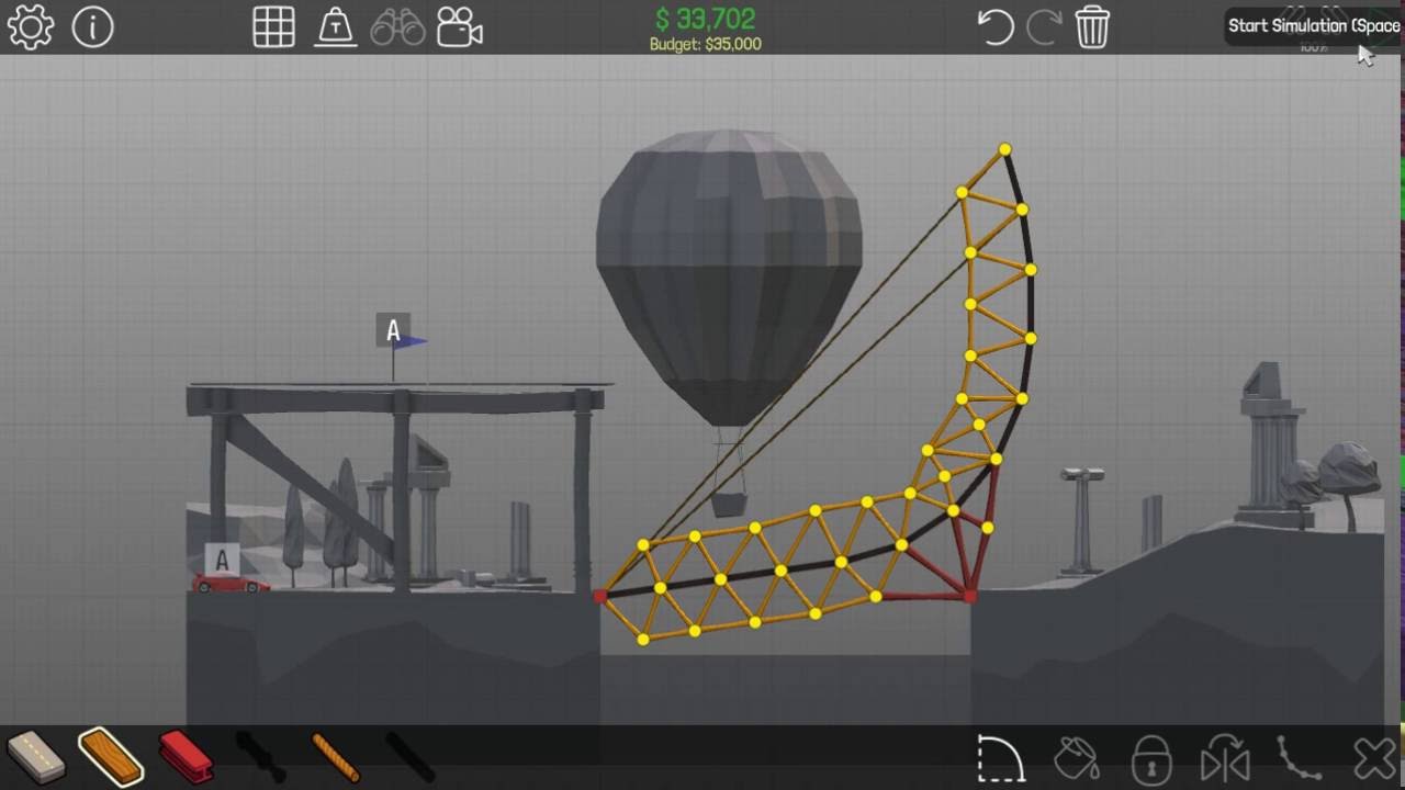 Poly Bridge 4-3: Nice Landing - YouTube