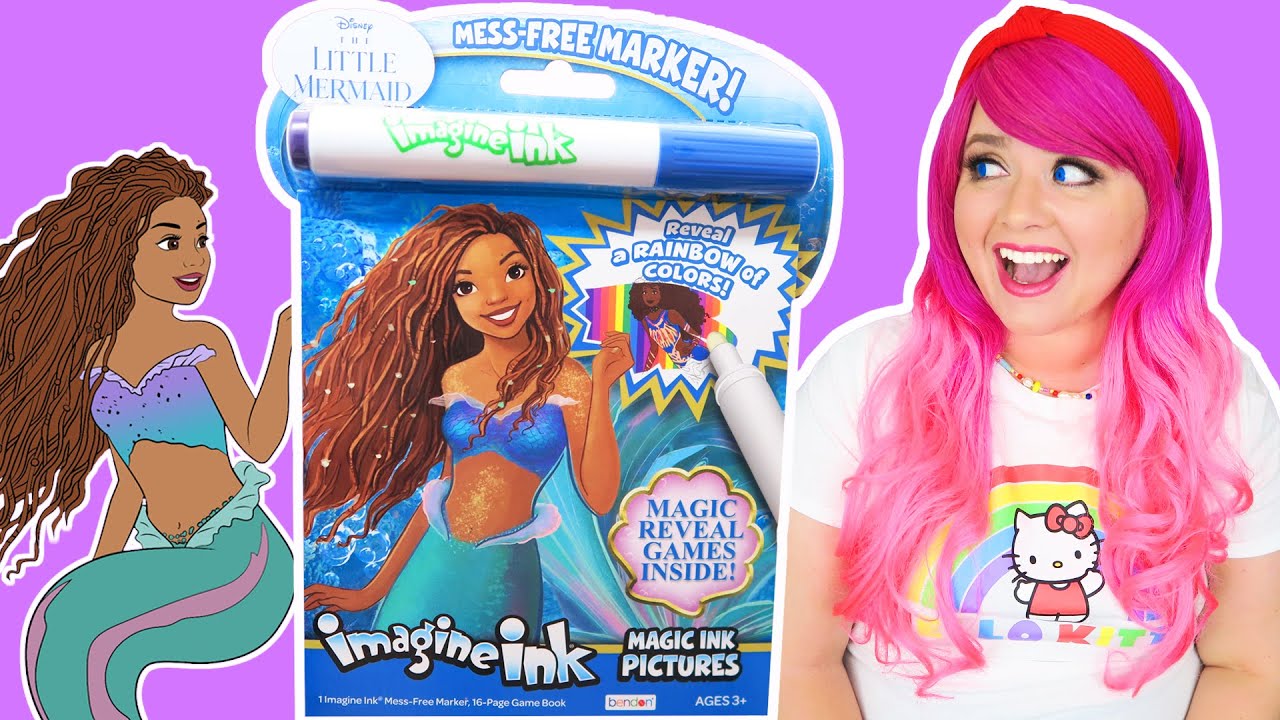 Coloring The Little Mermaid Disney Imagine Ink Coloring Book | Ariel ...