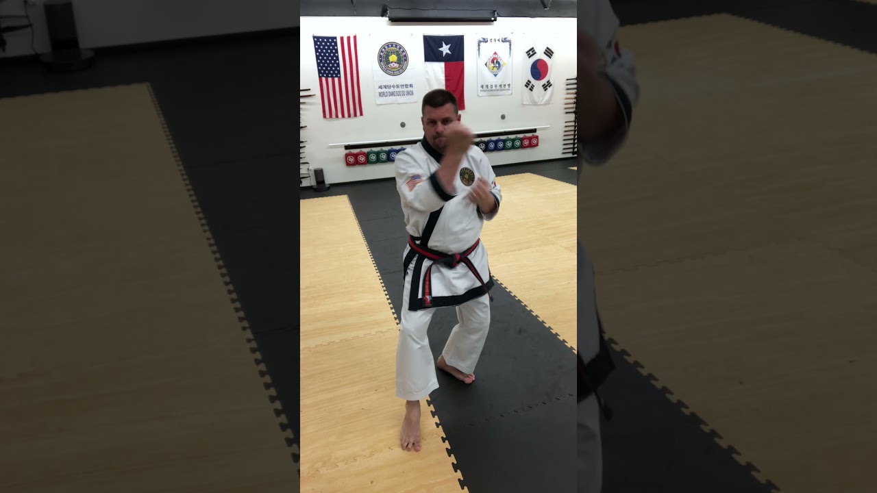 Inside Outside Block in Back Stance for Tang Soo Do #shorts - YouTube