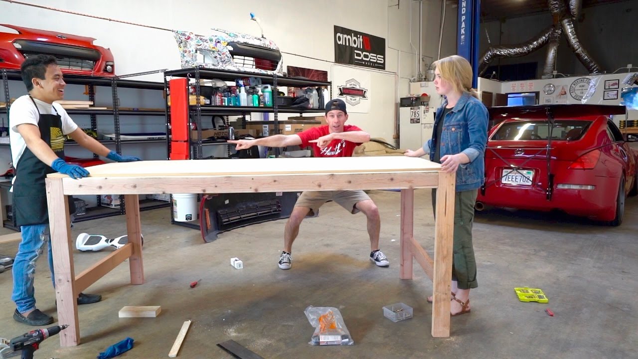 Dream Garage New Addition - Building a HUGE Table! - YouTube