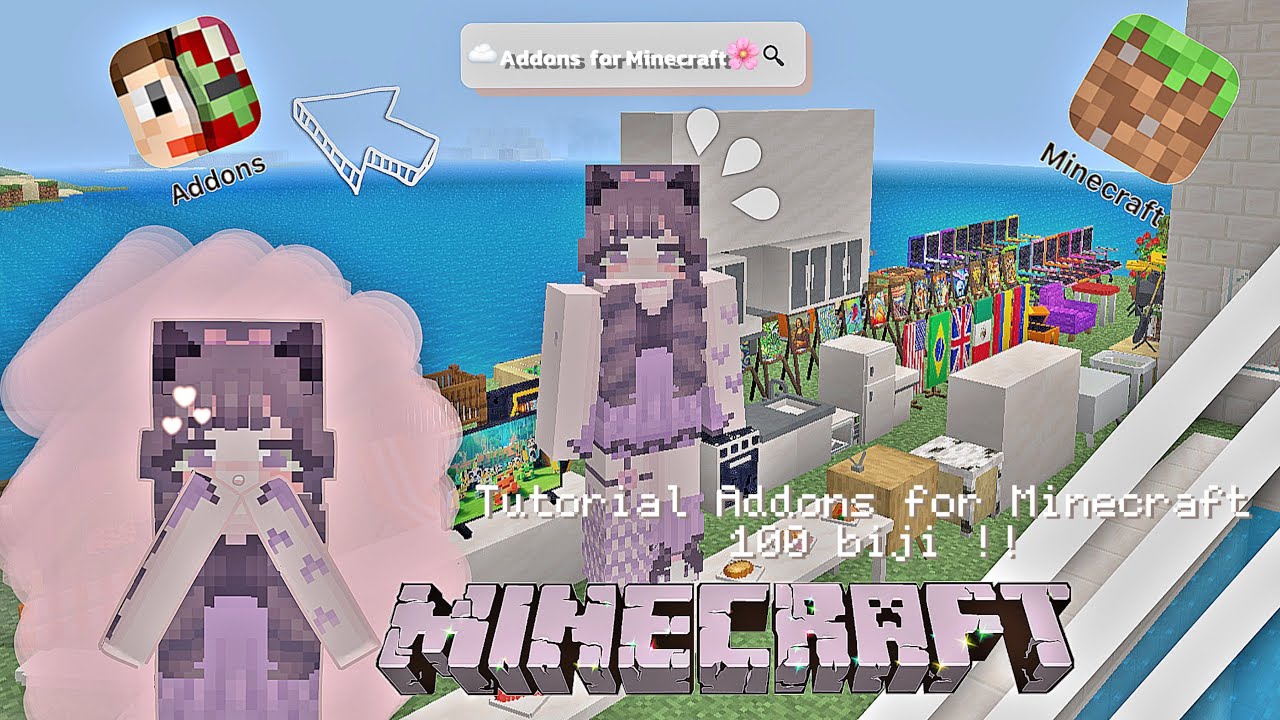 Tutorial Addons minecraft aesthetic dan banyak banget.nama apk Addons nya : Addons for Minecraft ...