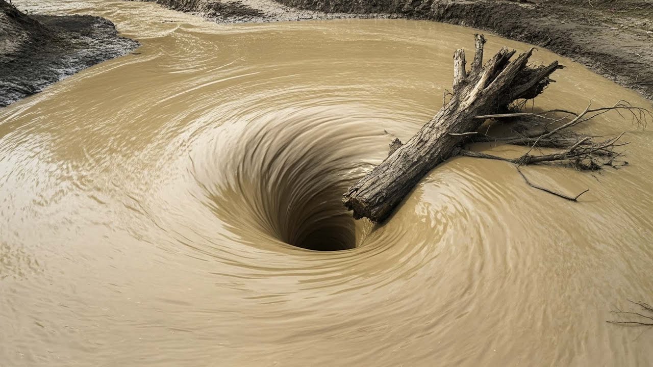 Relaxing whirlpool hole | mud whirlpool video | How to make Whirlpool 😍 ...