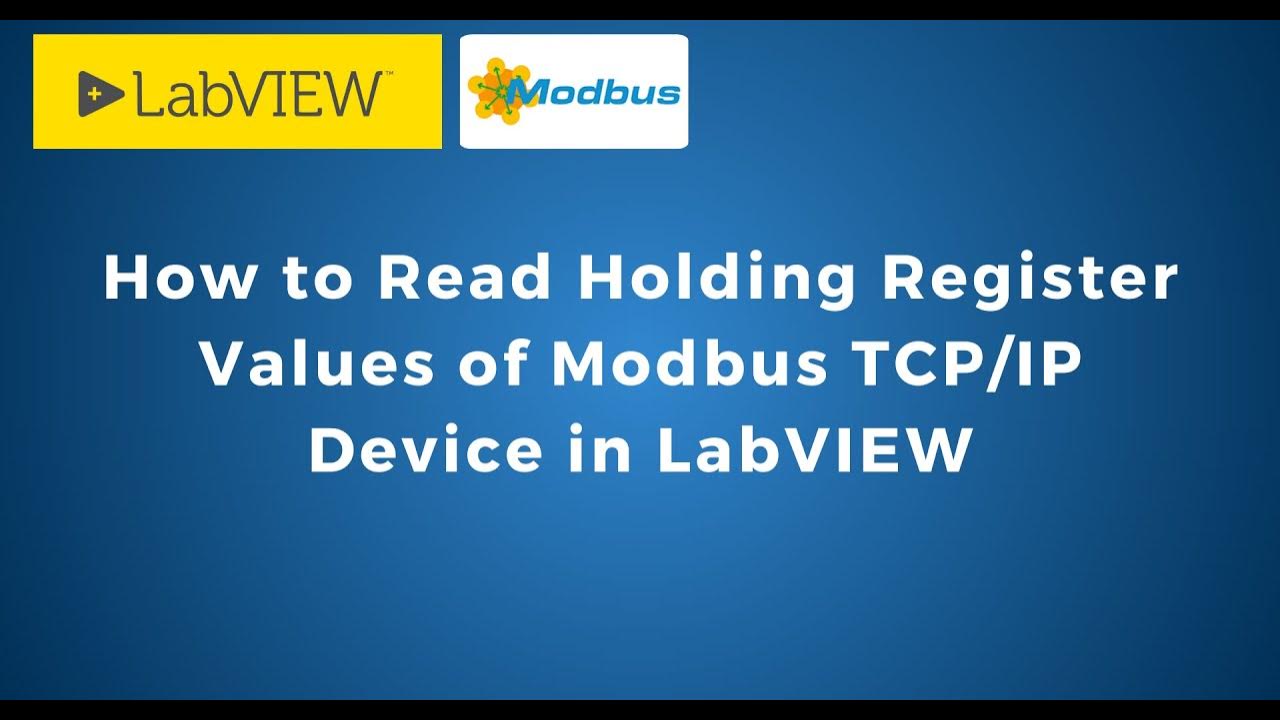 How to read Holding Register Data of Modbus TCP/IP Device in LabVIEW | IoT | IIoT | - YouTube