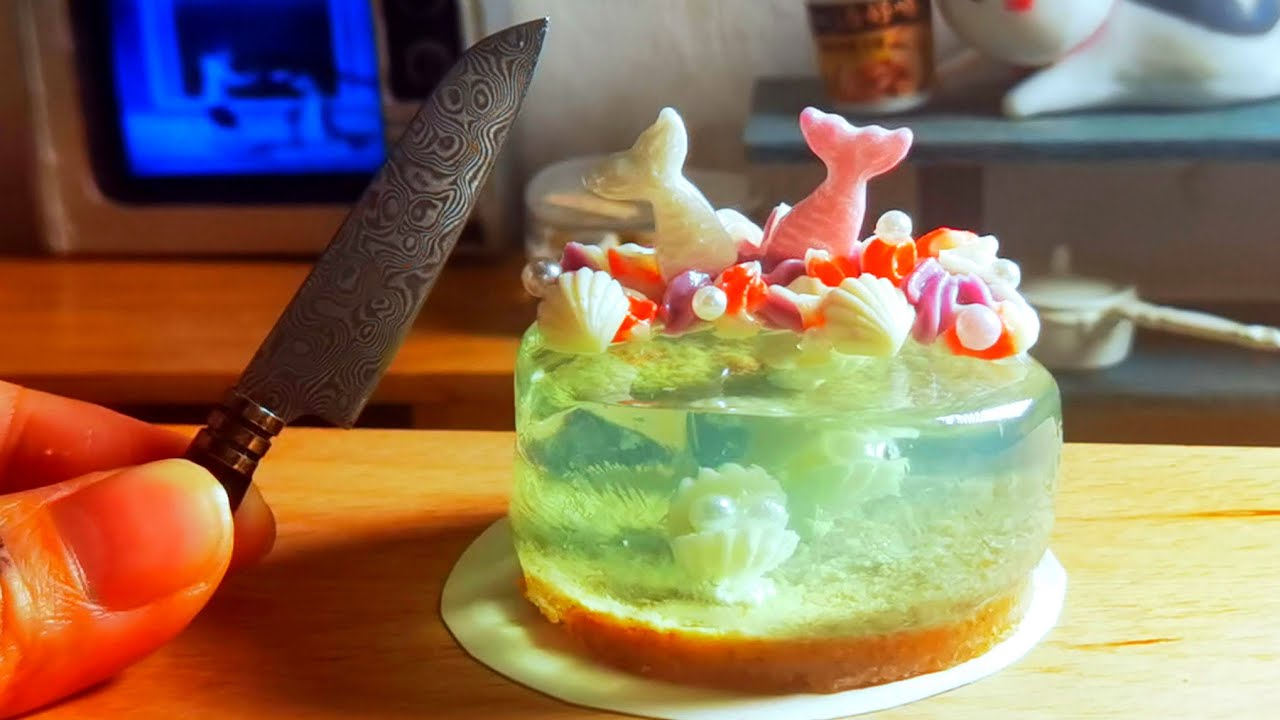 Tiny Kitchen Delight: Mini Cooking Mermaid Cake | Real Mini Food - YouTube