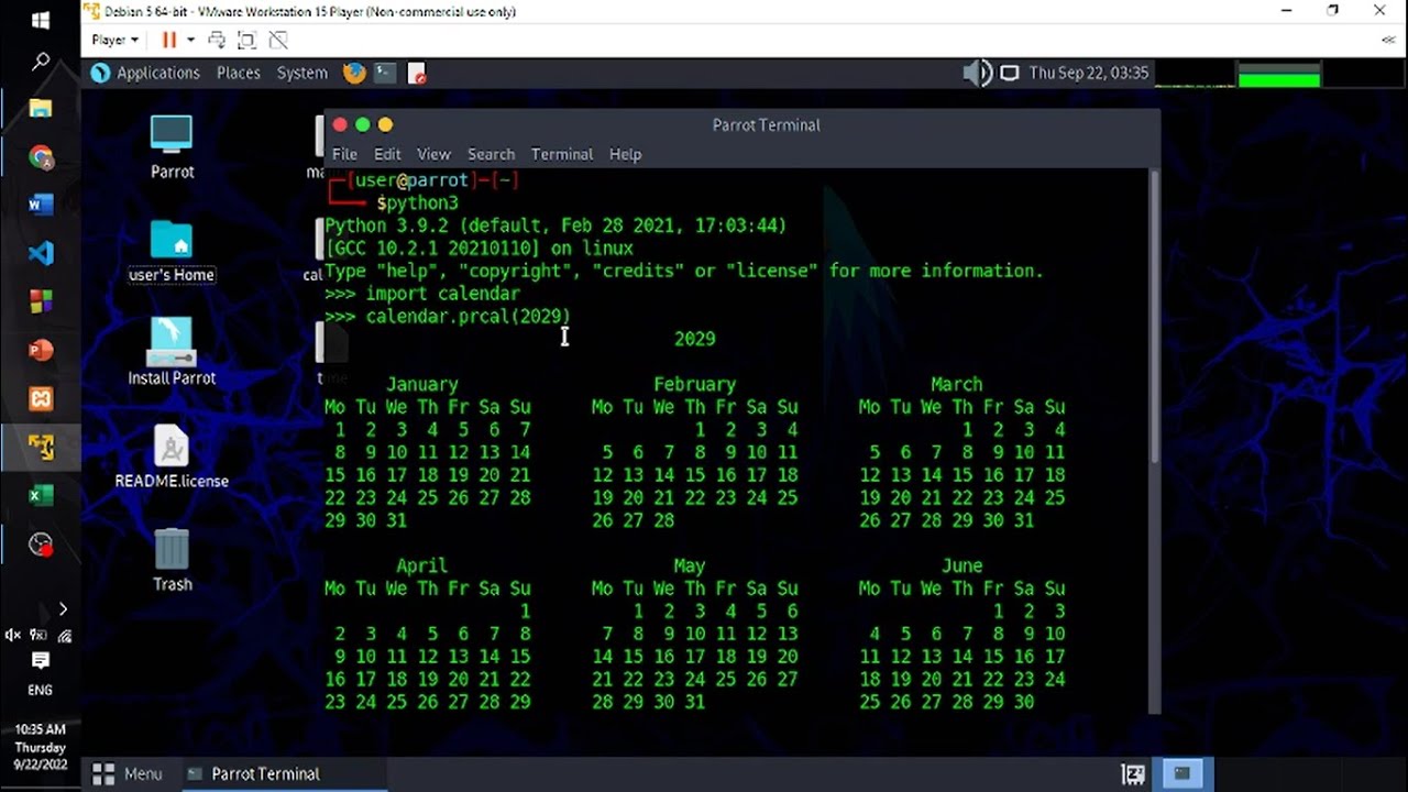 PYTHON : Menampilkan Waktu saat ini, Bulan tertentu + awalan Hari, Kalendar Tahun tertentu - BP2 ...