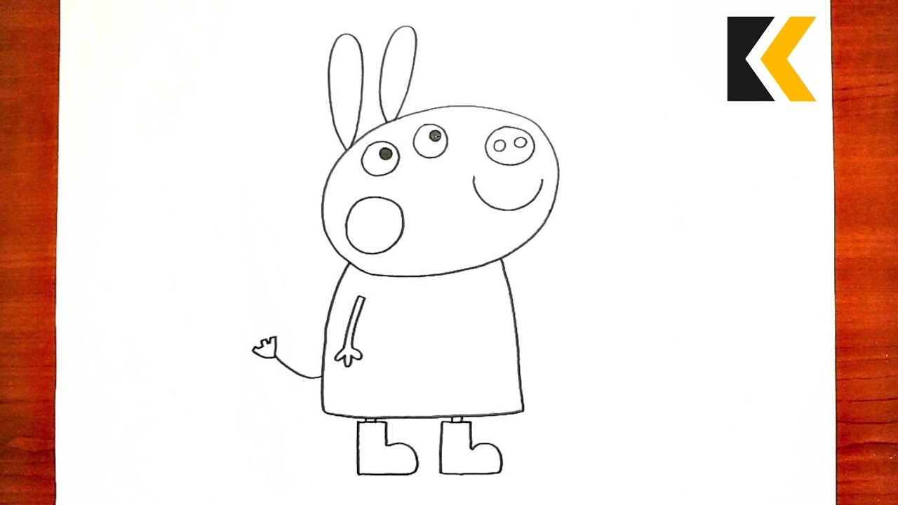 How To Draw Delphine Donkey | Draw Peppa Pig Characters Easily - YouTube