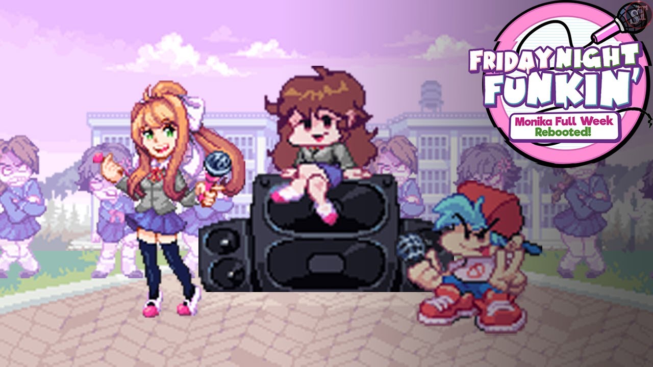 Friday Night Funkin' - VS Monika FULL WEEK [REBOOTED] FNF MODS - [HARD ...