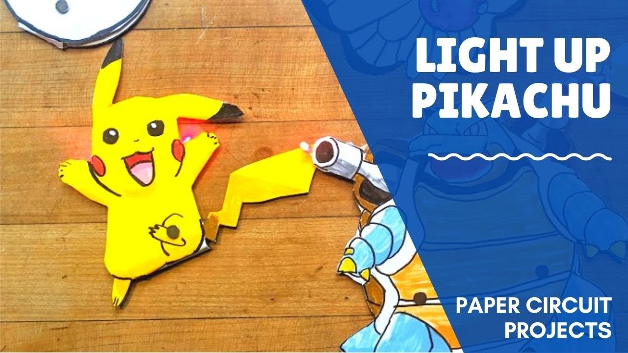Light up Pikachu Paper Circuit Craft - YouTube