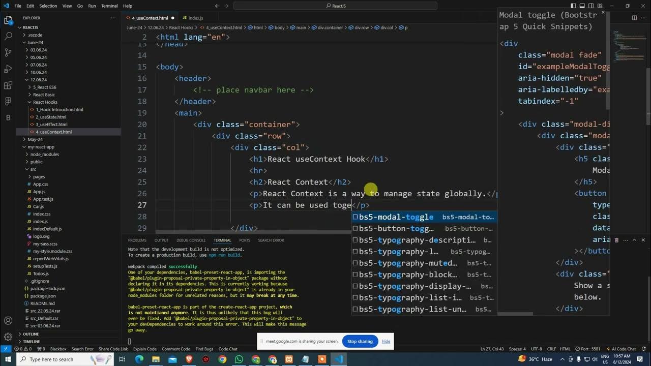 React Useeffect Usecontext And Useref Hooks Completed 12 0624 Youtube