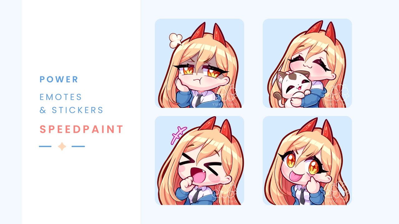 Chainsaw Man Power Emotes [Clip Studio Paint Speedpaint] - YouTube