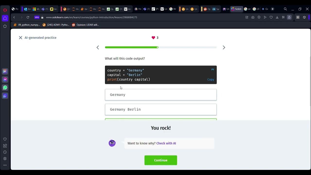47 AI generated practice | Introduction to Python | Sololearn - YouTube