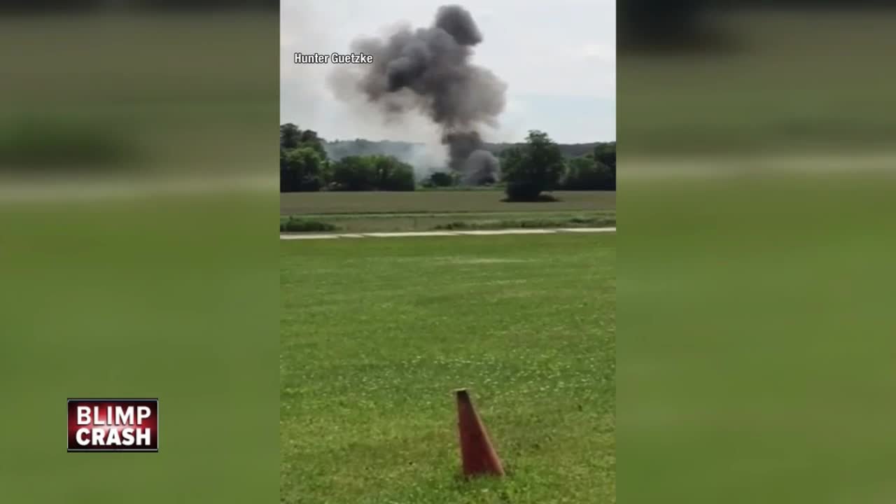 Blimp crashes at U.S. Open - YouTube