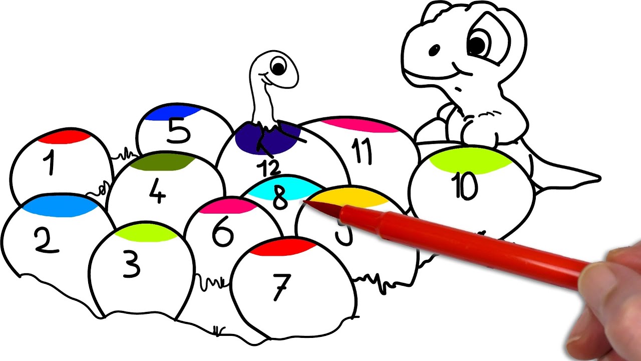 Dinosaur Eggs and Baby Dinosaur / 1 to 12 / Akn Kids House - YouTube