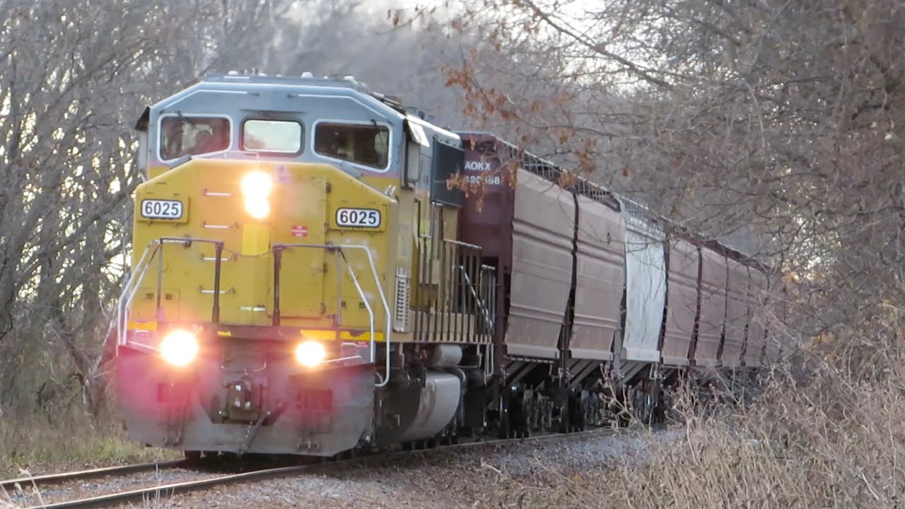 WAMX 6025 SD60M Triclops Leads Huge L595 Grain Train Near Horicon, WI ...