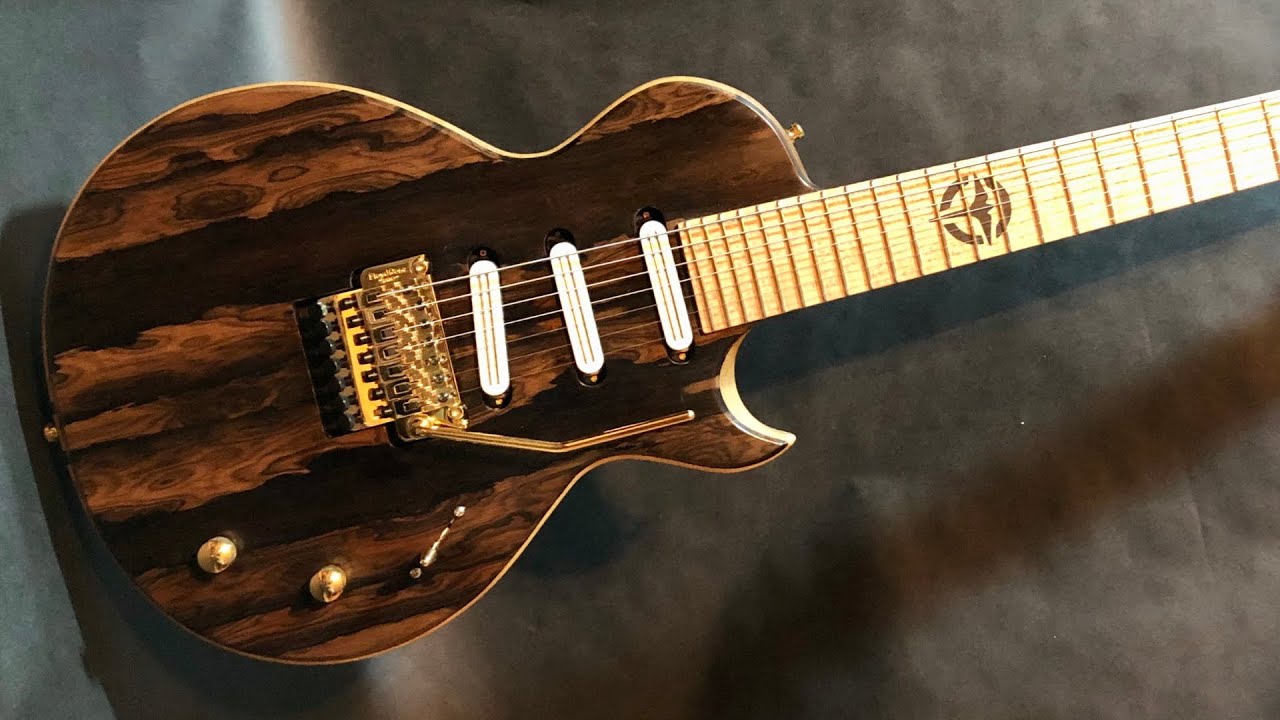 Custom 7-String Guitar Build Ziricote/Black Limba, Take 2 (Full Build ...