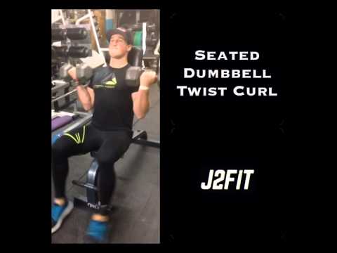 Seated Dumbbell Twisting Bicep Curl (Arms) - YouTube