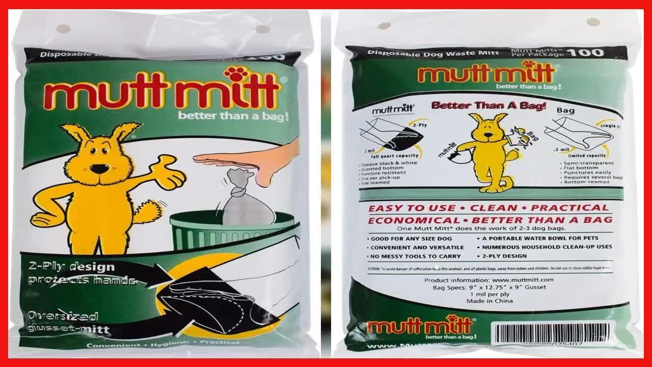 Mutt Mitt Dog Waste Pick Up Bag, 100-Count - YouTube