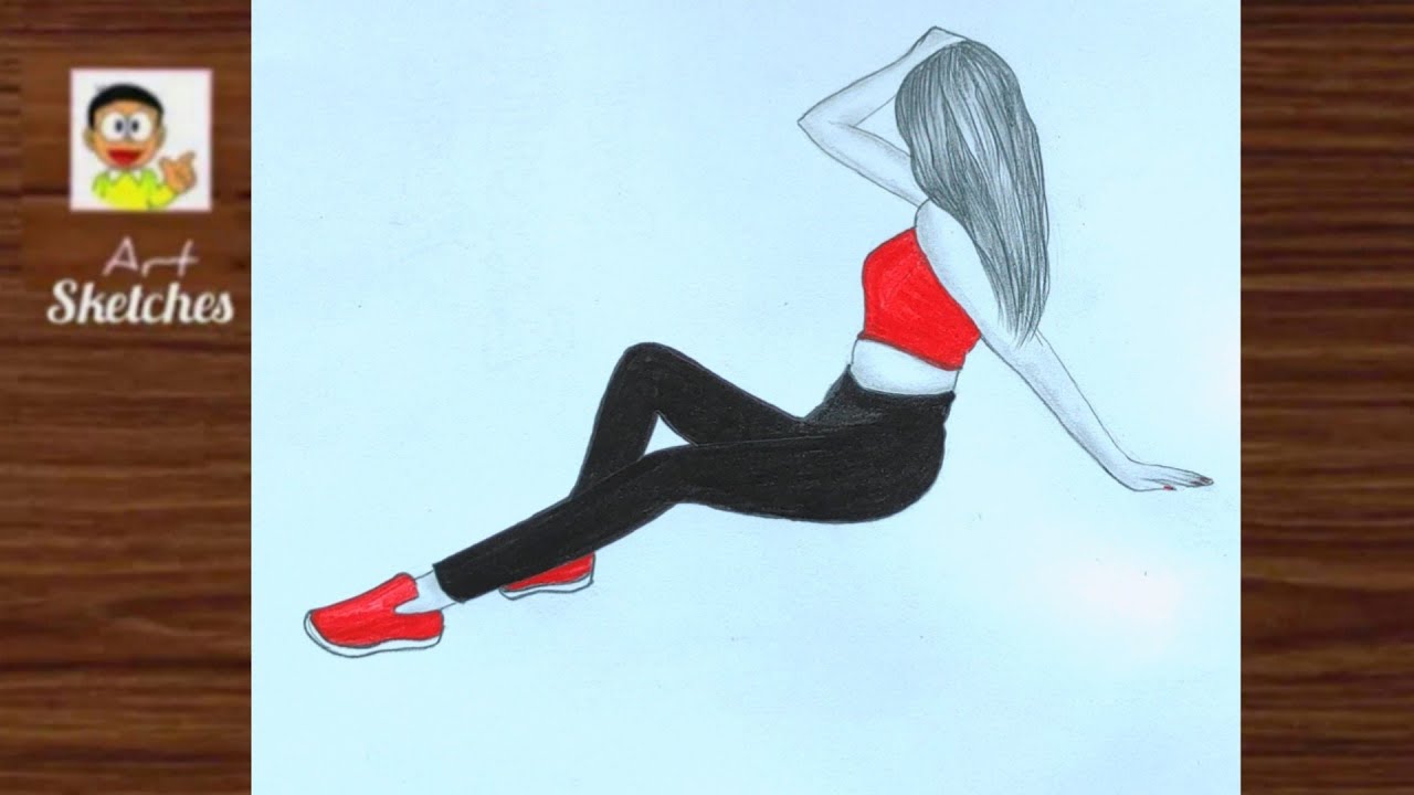 Female Sitting Poses Drawing