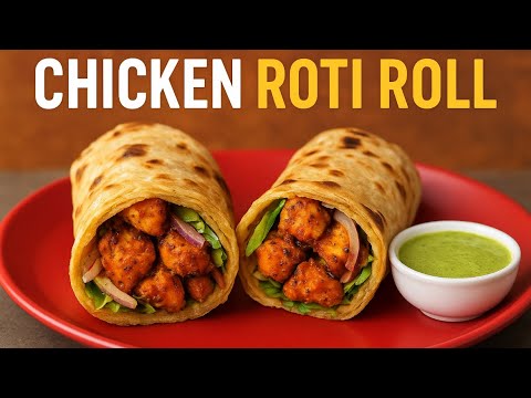 😋 Homemade Chicken Roti Roll | Perfect Street Food - YouTube