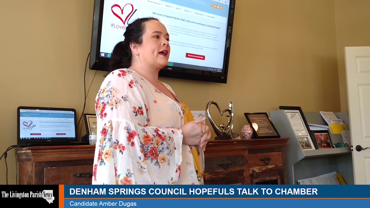 Denham Springs City Council candidate Amber Dugas - YouTube