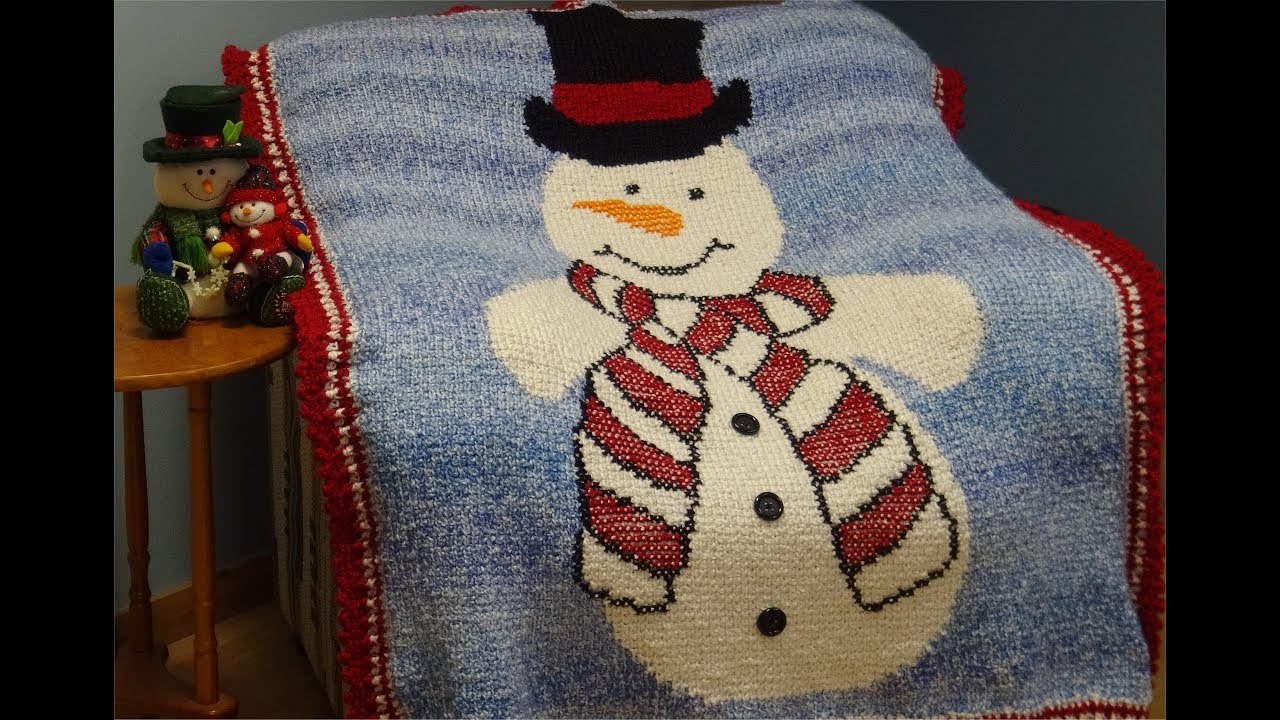 New Pattern Release Holiday Snowman Afghan - LION BRAND HOMESPUN YARN ...