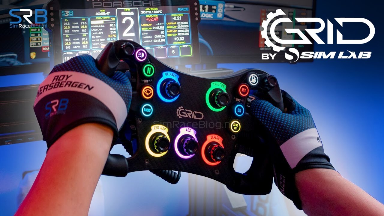 Driving with the GRID by Sim-Lab MPX Steering Wheel - YouTube