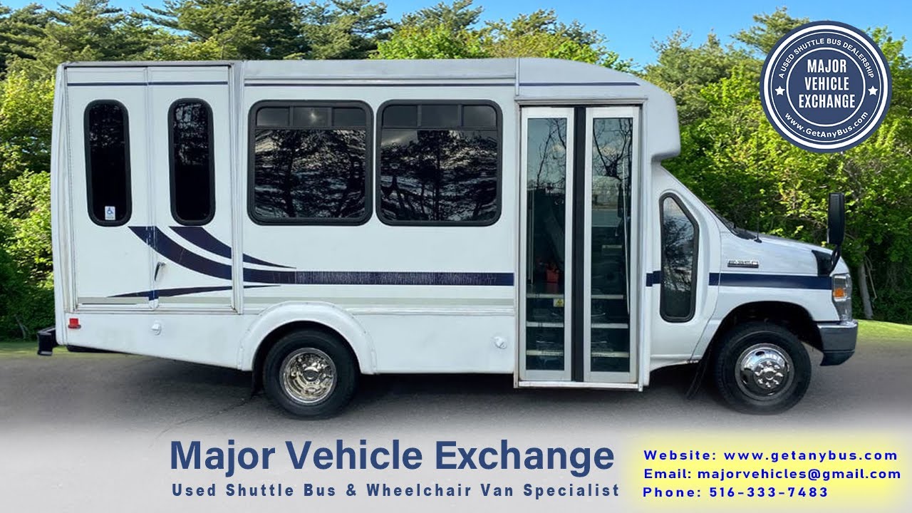 2015 Ford E350 Non CDL Wheelchair Shuttle Bus For 4 Wheelchairs - Only ...