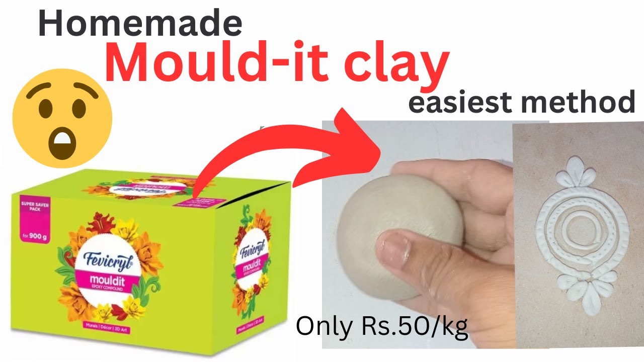 How to make fevicryl mouldit clay at home/Diy mouldit clay for lippan ...