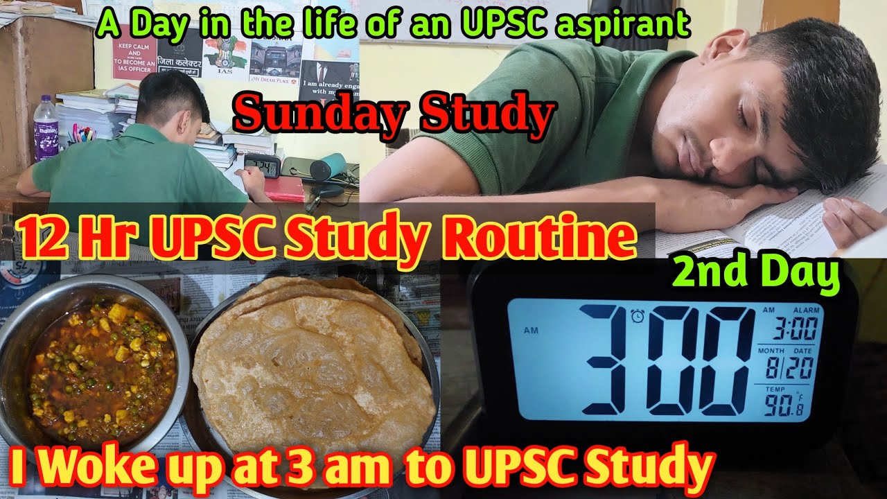 Sunday 12 Hours UPSC Study Challenge | a day in the life of an UPSC ...