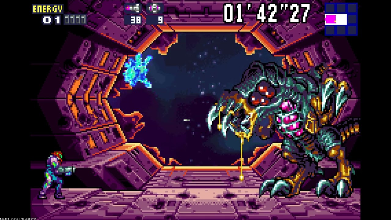 Metroid Fusion Omega quick kill standing in three slightly different ...