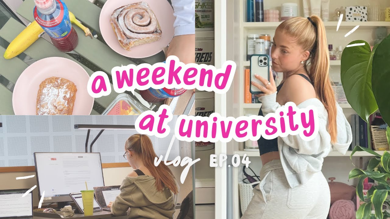 WEEKEND AT UNI | Saturday long run, library sessions... - YouTube