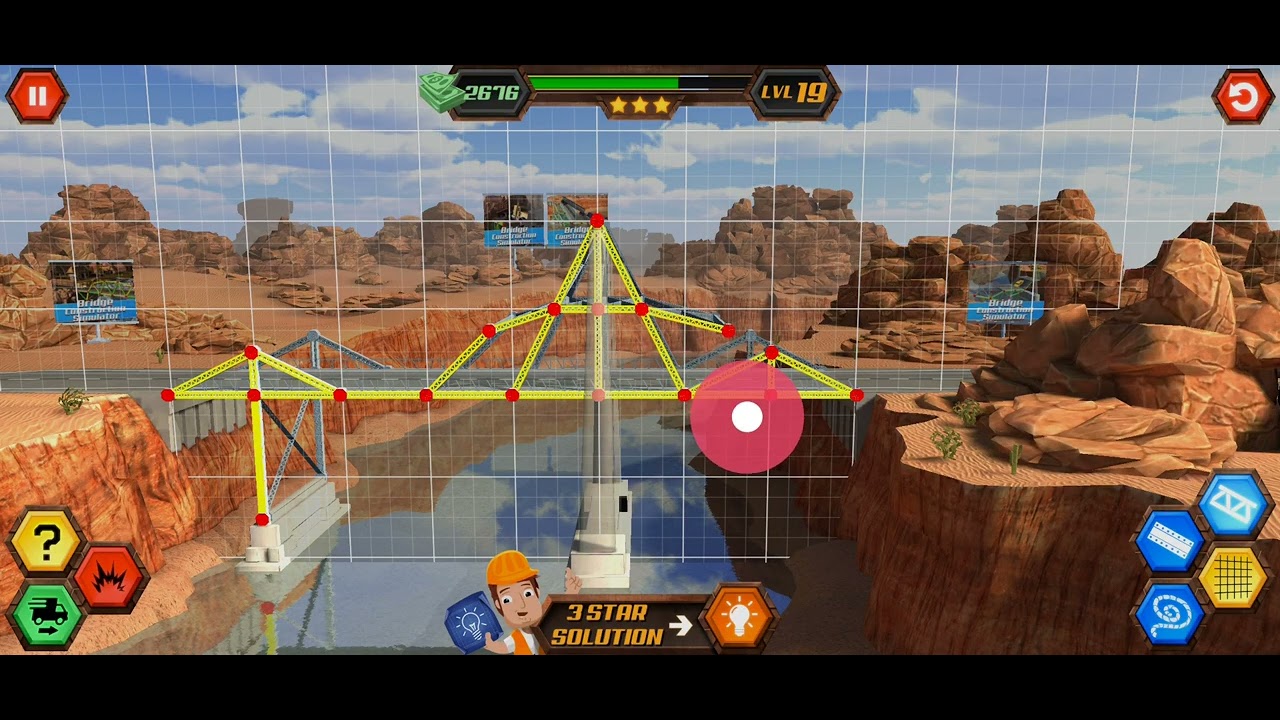 Bridge Construction Simulator Level 19 - YouTube