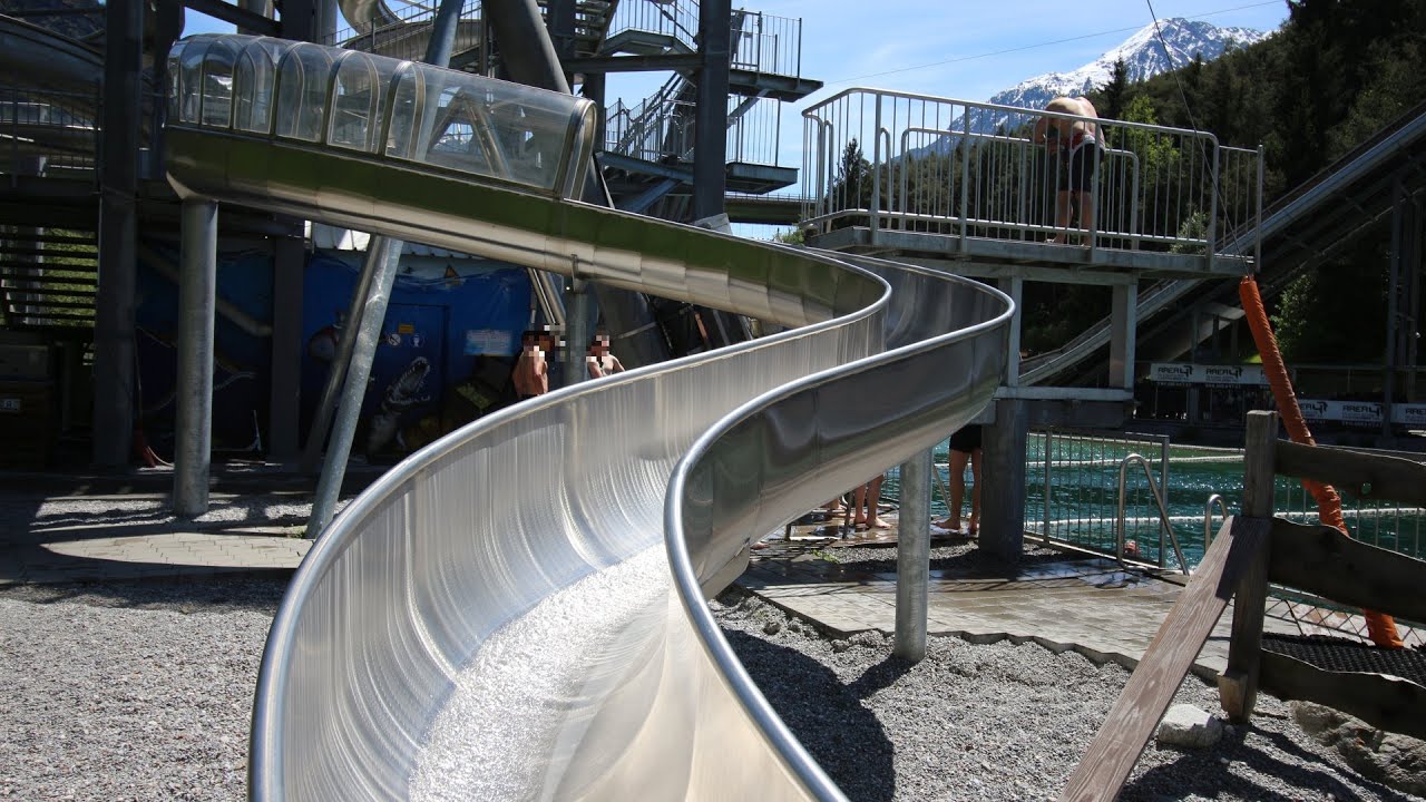 Kinderrutsche :: offene Freibad-Rutsche | Area 47 Ötztal Bahnhof - YouTube